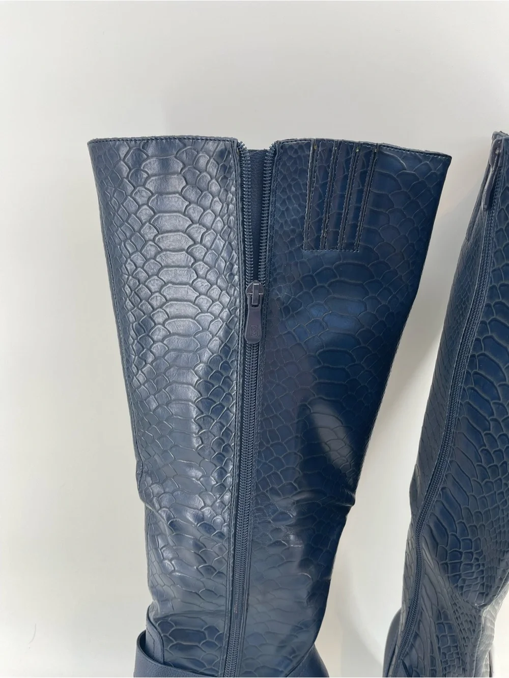 Ann Creek | Shoes | New Ann Creek Navy Blue Kneehigh Block Heeled 9m ...